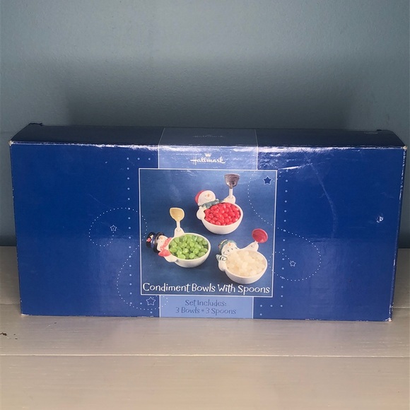 Hallmark | Holiday | Hallmark Snowman Condiment Bowls With Spoons ...